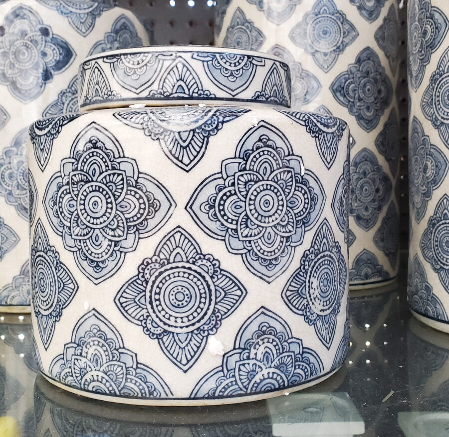 Floral-patterned Blue Ceramics – Down to Earth Living